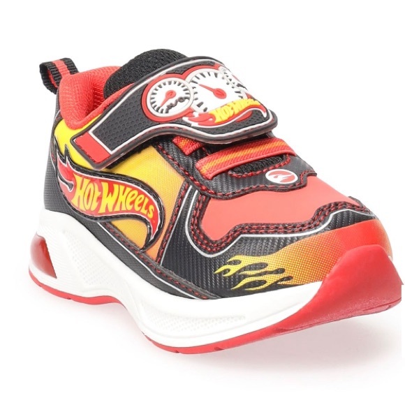Mattel | Shoes | Mattel Hot Wheels Cars Red Black Lightup Slipon Shoes ...